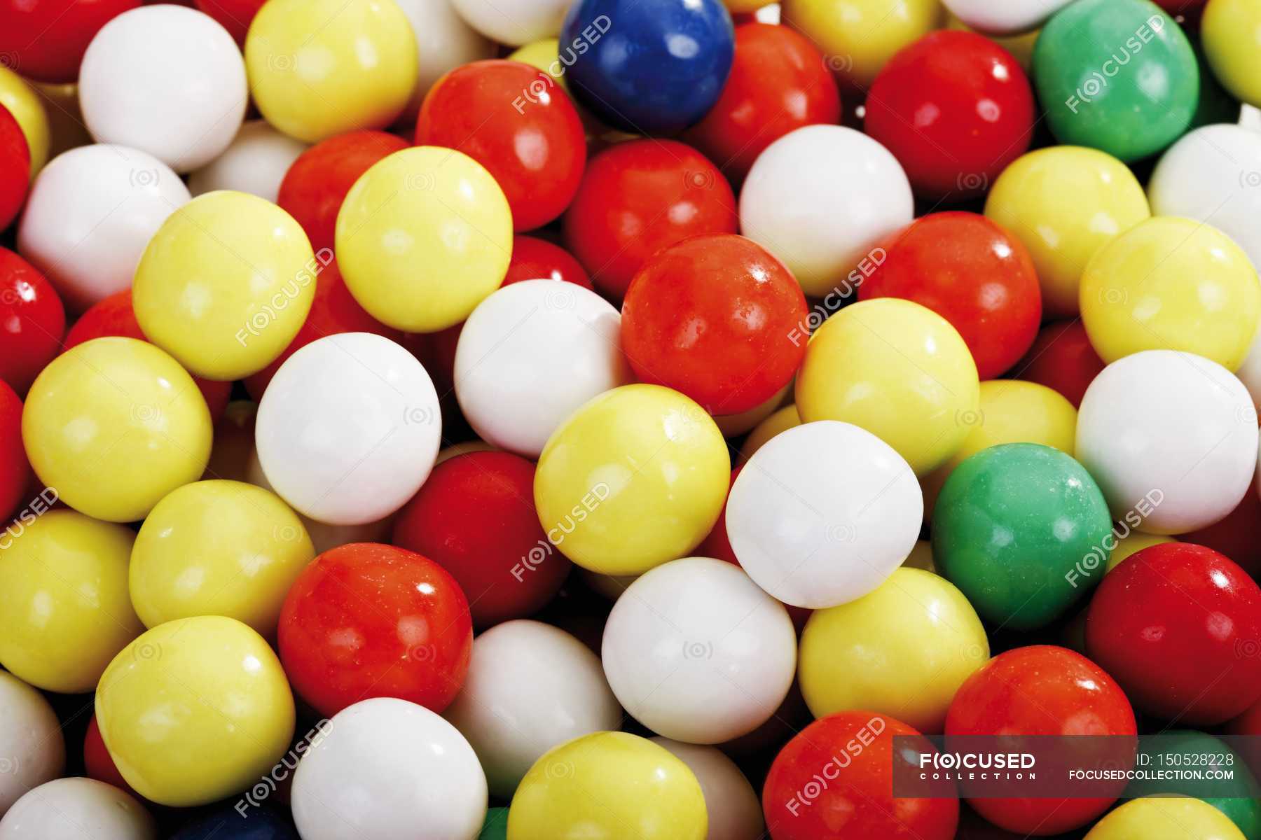 Close up of Mixed gumballs — colourful, sweet - Stock Photo | #150528228