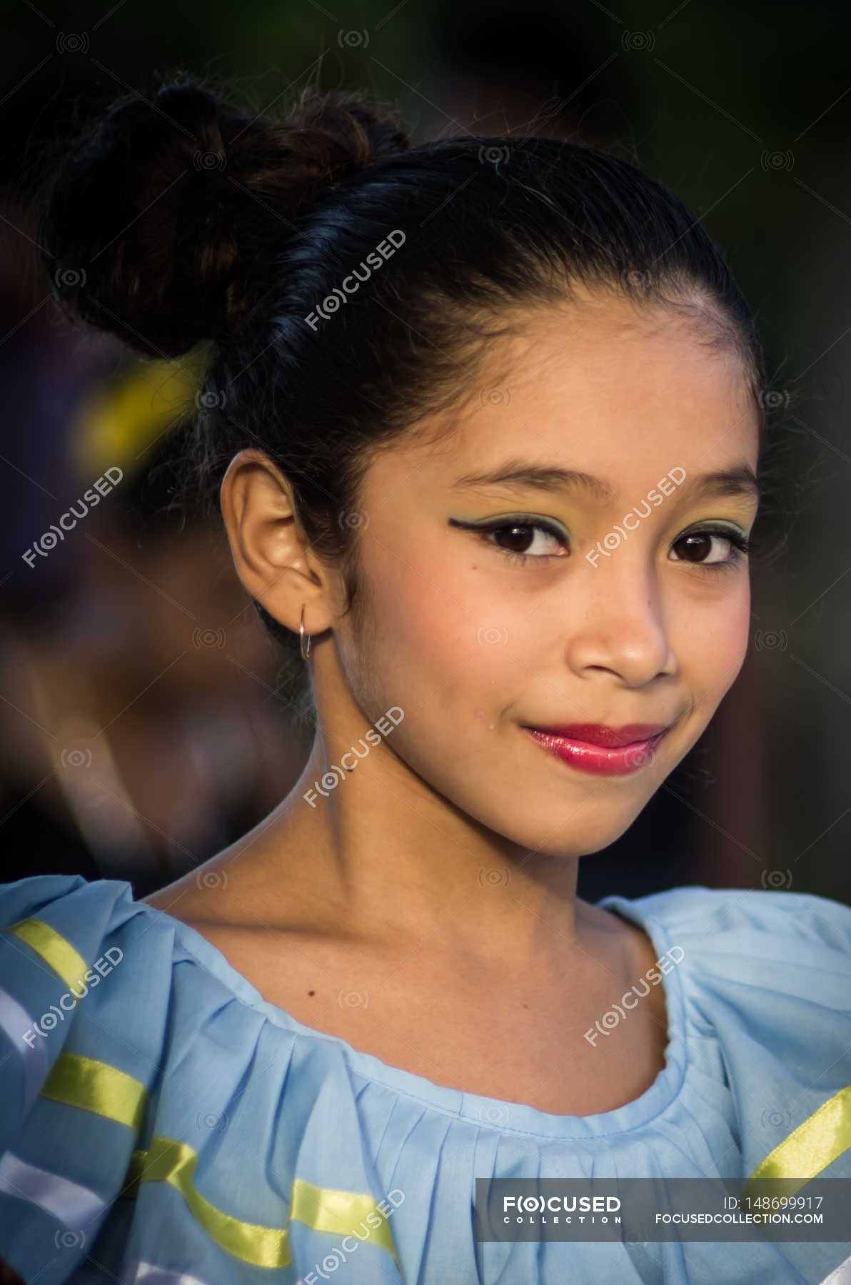 Portrait of girl in traditional costume — nicaragua, clothing - Stock ...