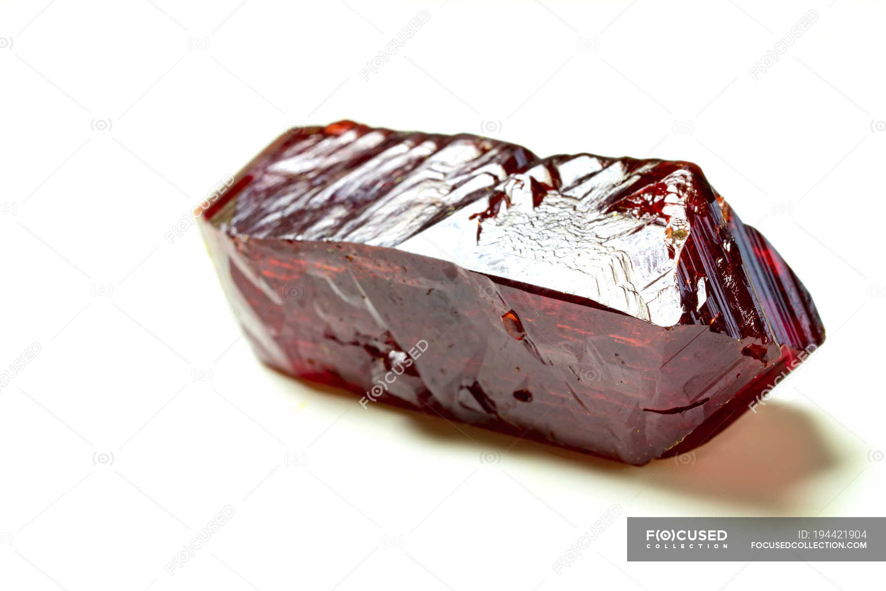 Shiny ruby gemstone on white background. — nature, luxury - Stock Photo ...