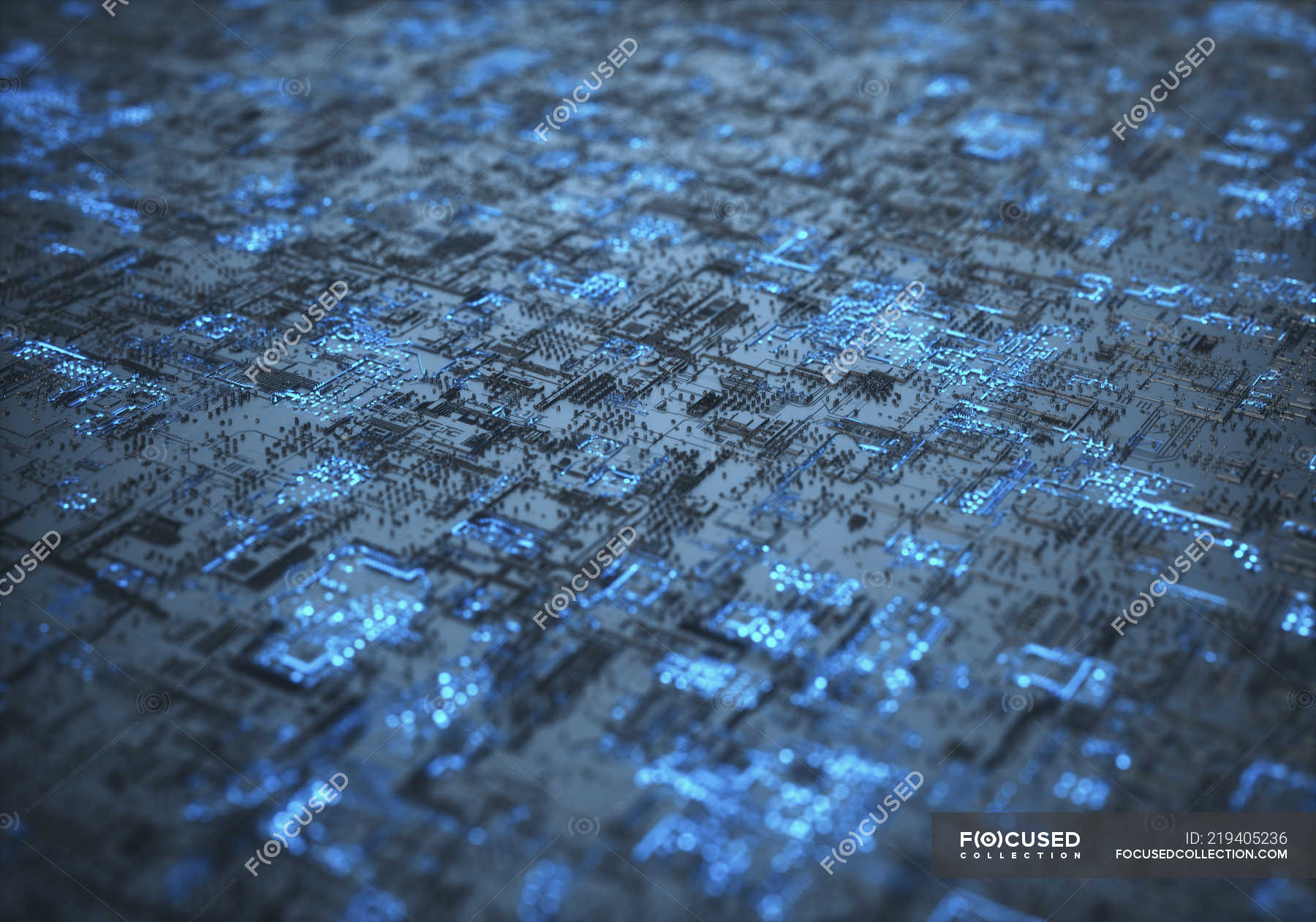 Abstract microchip technological structure, illustration. — pattern ...