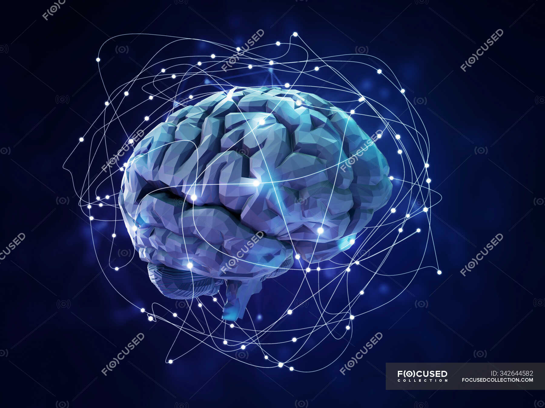 Neural network, computer illustration — ai, background - Stock Photo ...