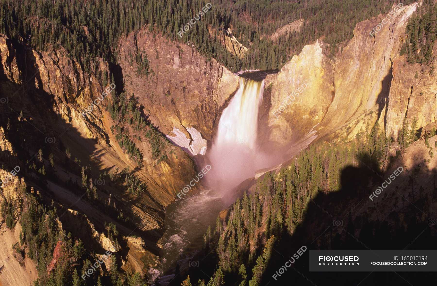 Upper Yellowstone Falls — outdoor, cliffs - Stock Photo | #163010194