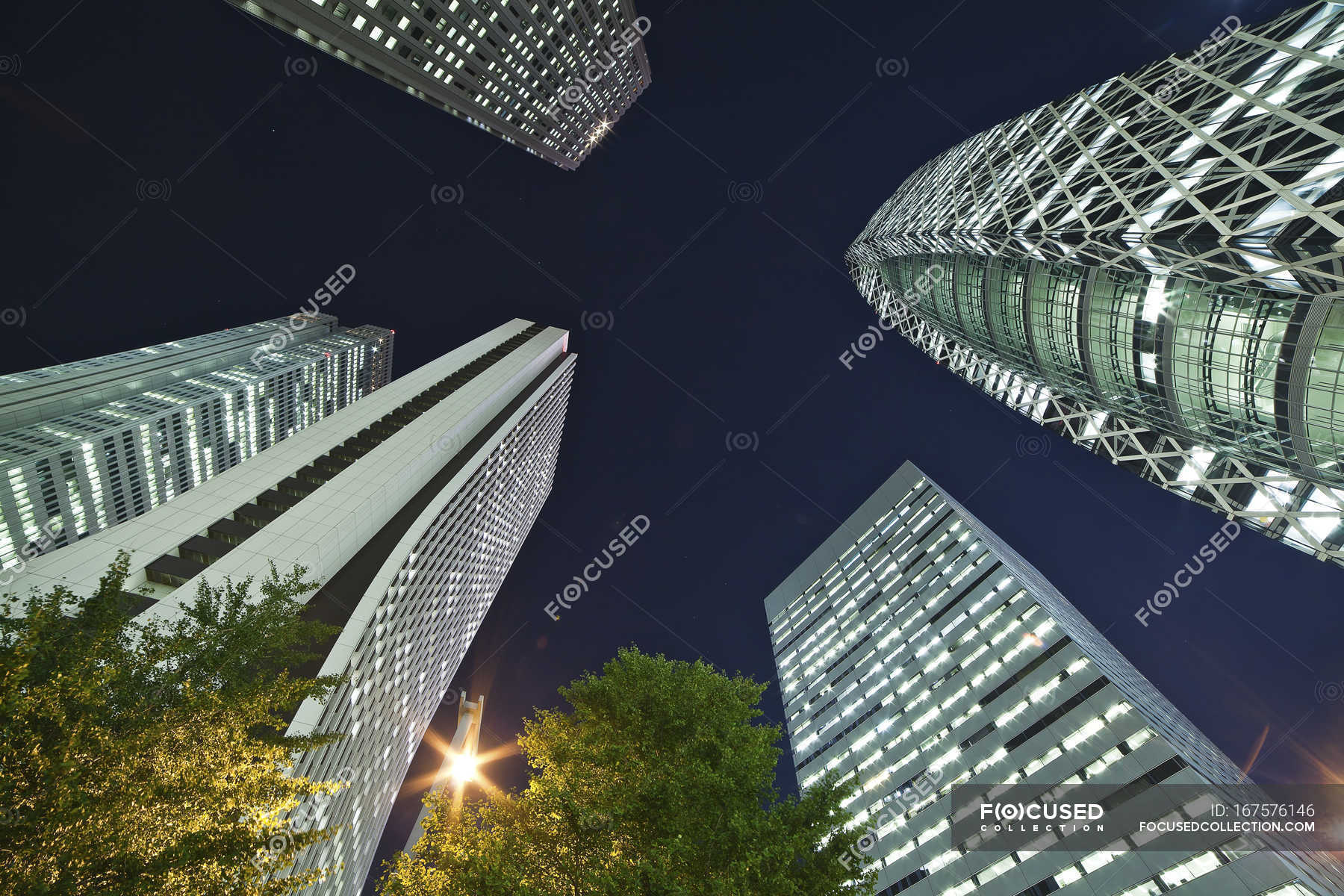 Skyscrapers and office buildings — street, city - Stock Photo | #167576146