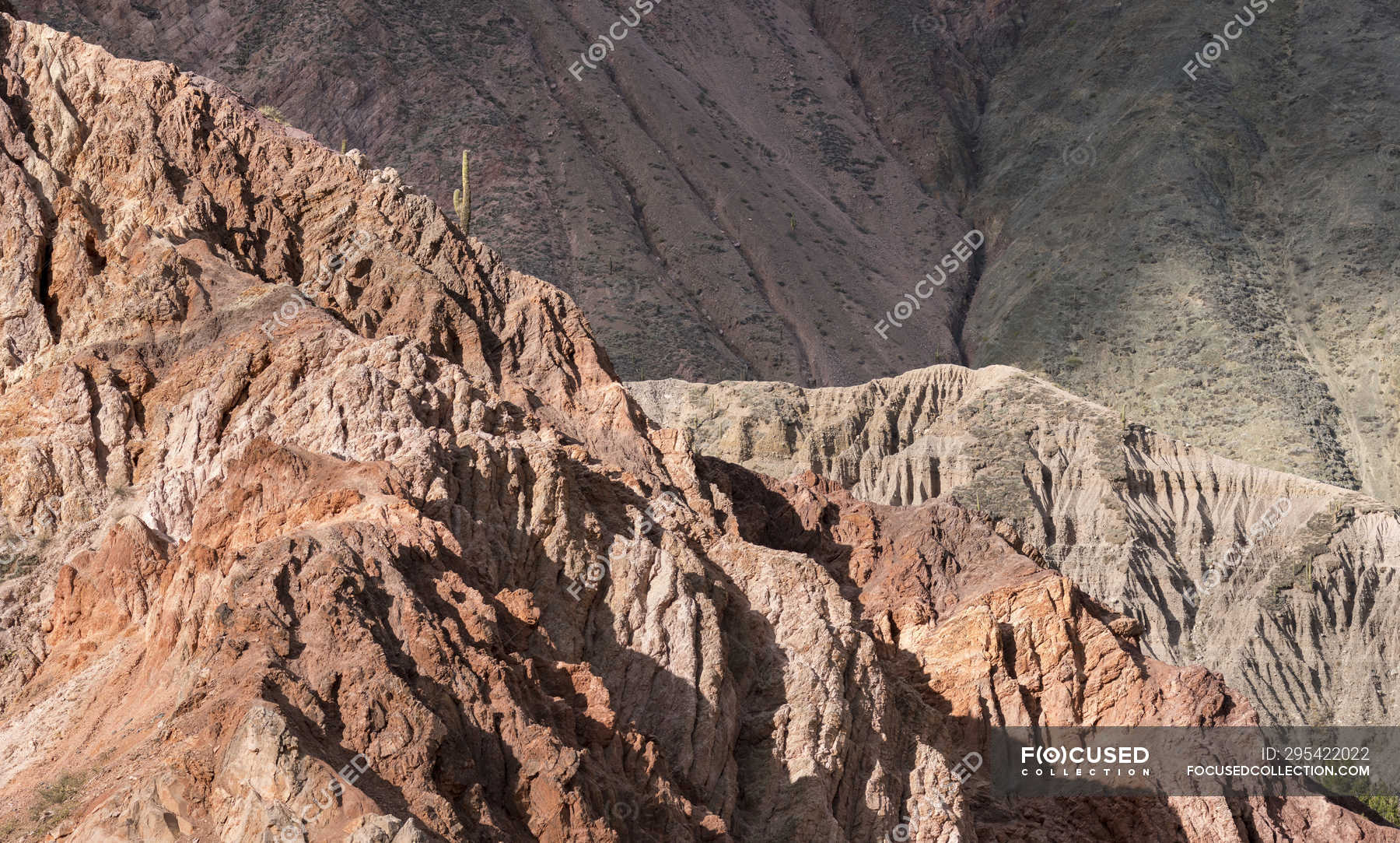 Iconic landmark, the rock formation Cerro De Los Siete Colores near the ...
