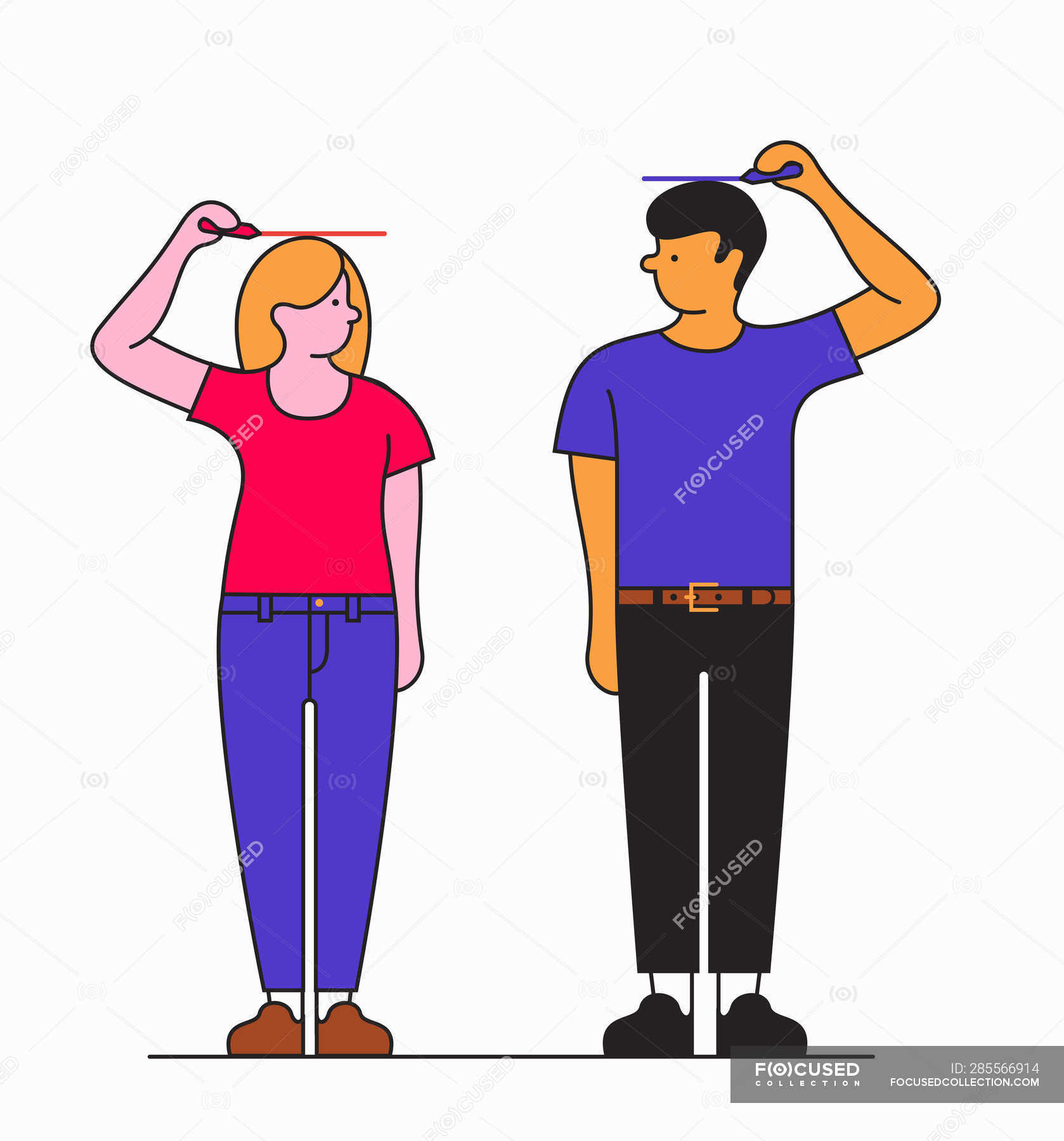 Man And Woman Standing Side By Side