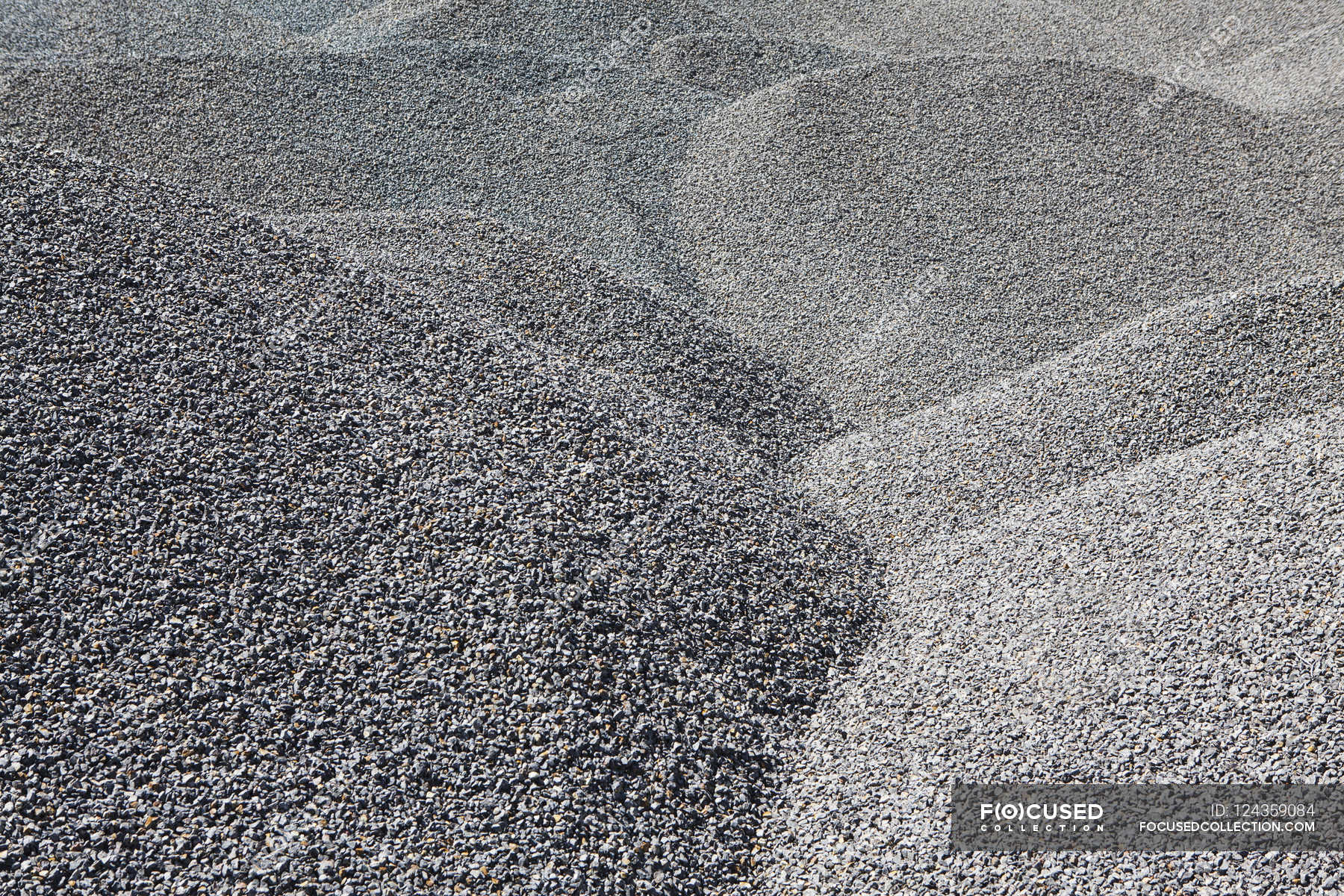 Gravel Piles For Road Maintenance Horizontal Photography Stock