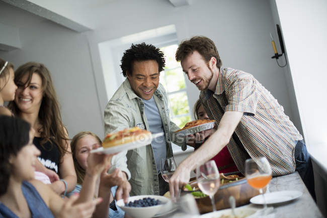 Family Gathering For A Meal 5 6 Years Girls Stock Photo 124198482